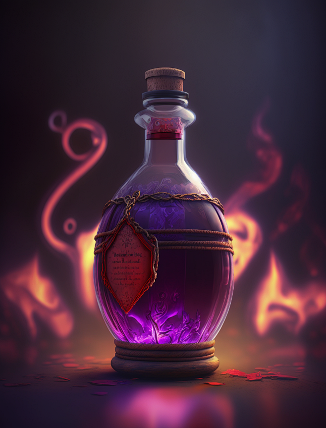 Star00_Glowing_magic_potion_bottle_on_table_round_bottle_Europe_68293758-28aa-47ea-b7d6-b4f11fc13c7f