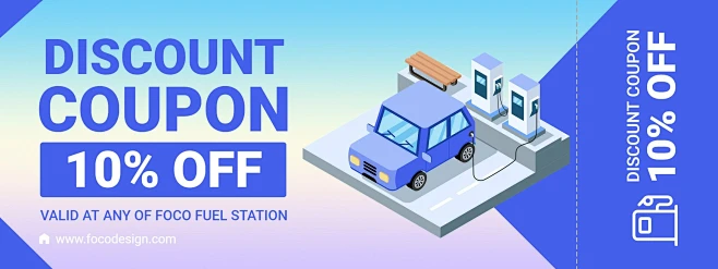 Car Gas Station Fuel Voucher Discount Coupon素材-花瓣网