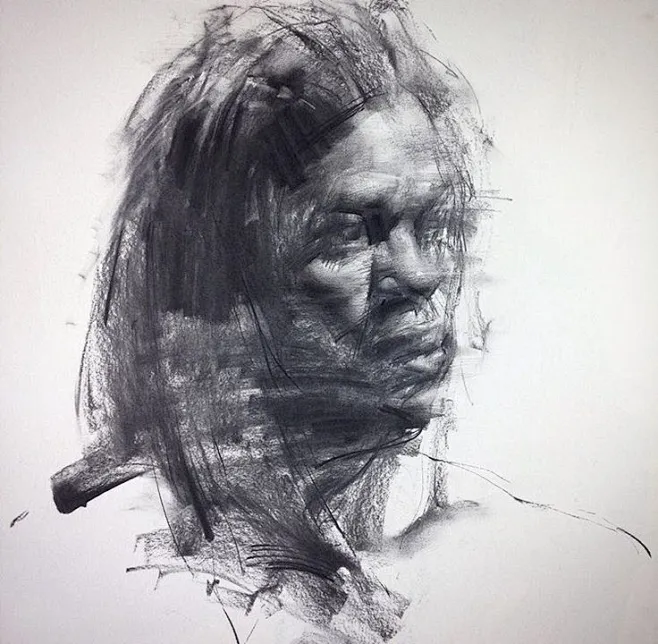 Zin Lim, charcoal: Drawings Black, Contemporary Drawings, Art Sketch ...