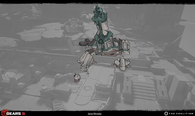 I made these sketches for the broken monument landmark just outside the ...