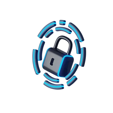 Cyber security 3D Illustration-花瓣网