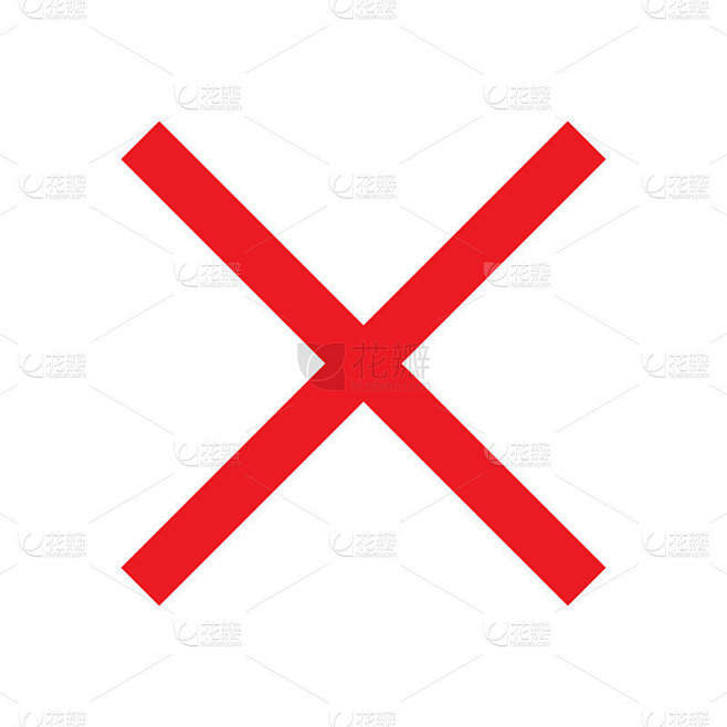 十字x符号向量设计模板插图