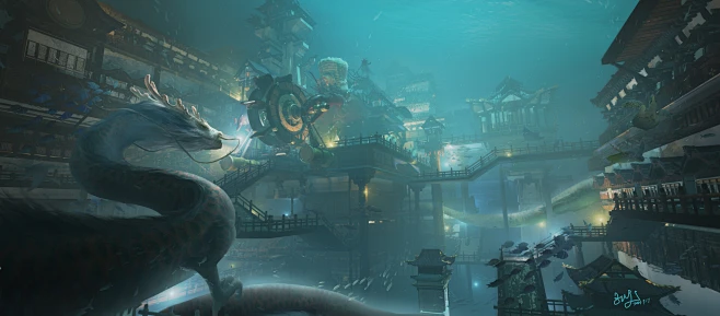 Scene concept design-花瓣网