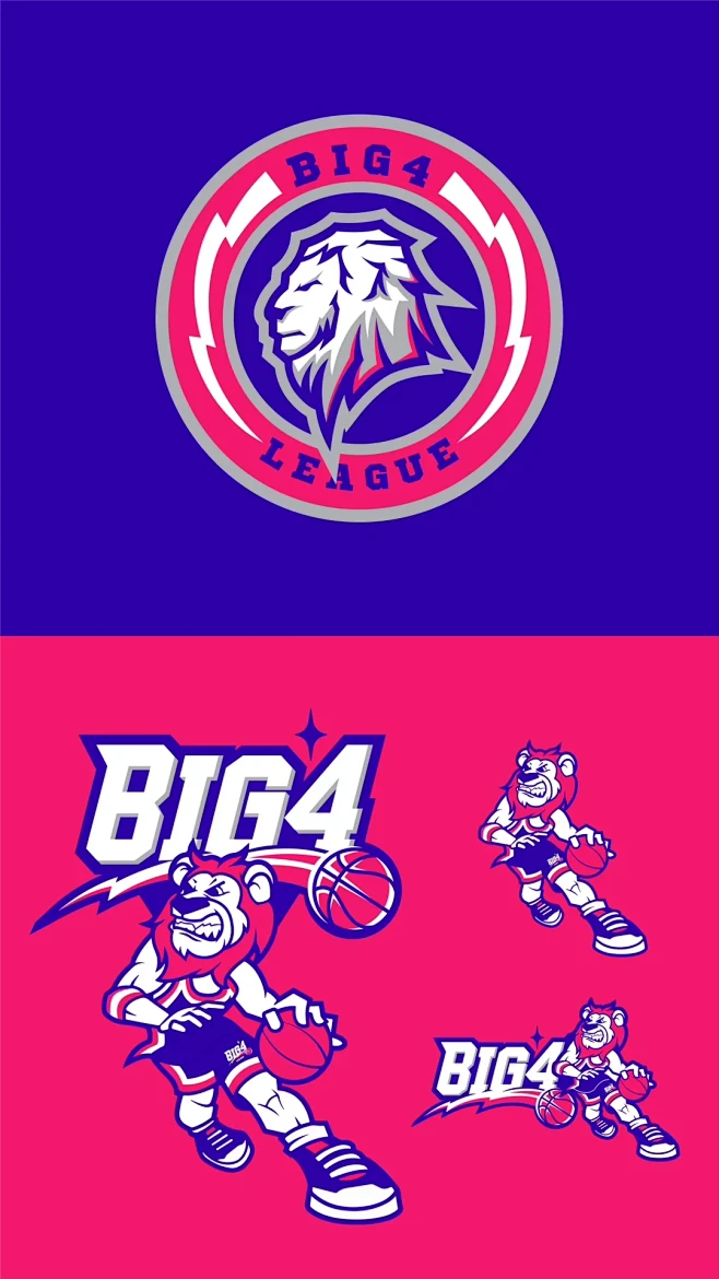 用狮子元素设计的篮球logo｜BIG4 - 小红书-花瓣网