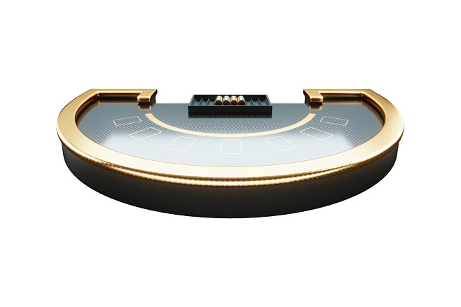 casino-concept-blackjack-table-black-gold-design-isolate-white ...
