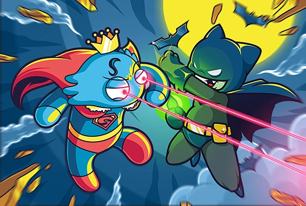 Superman VS Batman (Bluboo VS Black Fledermaus) : This artwork is ...