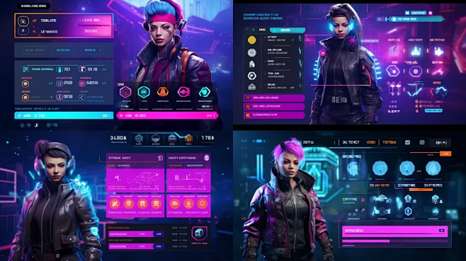 ciweituzi_Game_interface_design_character_interface_cyberpunk_b ...