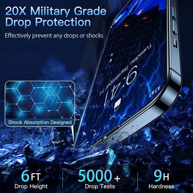 iPhone 13 Pro Max Screen Protector(2 Pack) -Full Coverage - CASEKOO ...