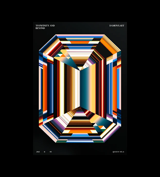 color crystal cut glass diamond glass gradient graphic design ILLUSTRATION poster reflection-花瓣网