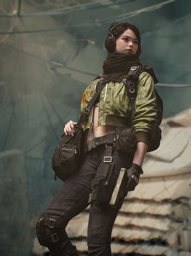 FPS Girl图片_CG-影视角色-日韩风美型图片素材-花瓣网