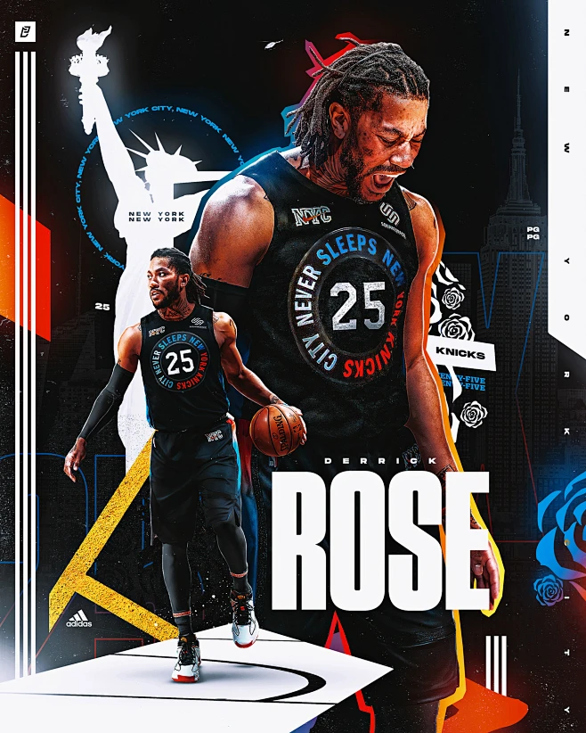 Derrick Rose x New York Knicks-花瓣网
