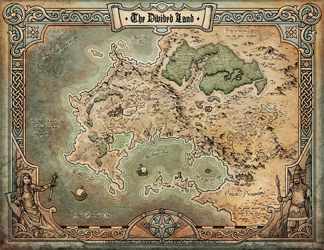 fantasy map rpg World Map paper cartography dnd ILLUSTRATION medieval ...