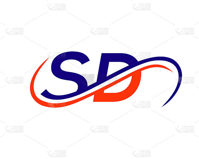 SD标志设计。SD字母连结商业标志。SD标志设计为金融，发展，投资，房地产和管理公司矢量模板