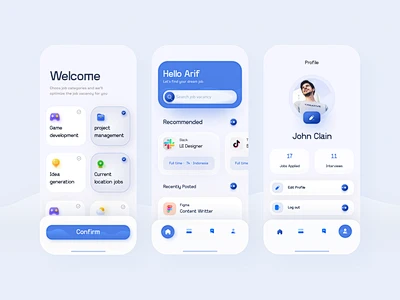Job finding Mobile apps job listing employee engagement employer hired ...