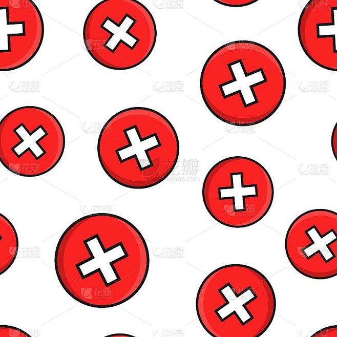 Don'ts sign icon seamless pattern background. Unli
