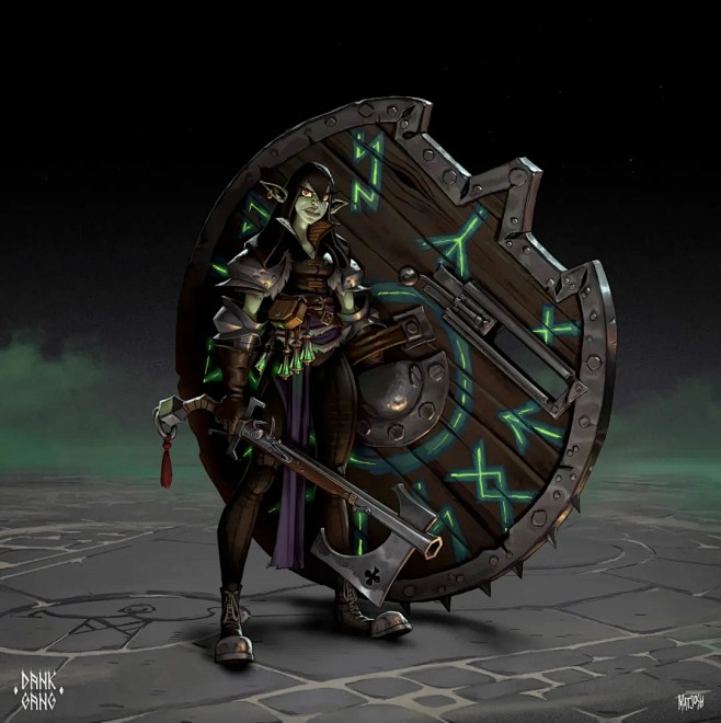 Andrius Matijosius：《Dank Gang》是一组传统西方奇幻RPG主题的角色设计作品，Andrius在这组作品中分别设计了 ...