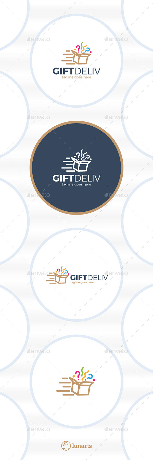 礼物交付的标志——惊喜盒——符号标志模板Gift Delivery Logo - Surprise Box - Symbols Logo ...