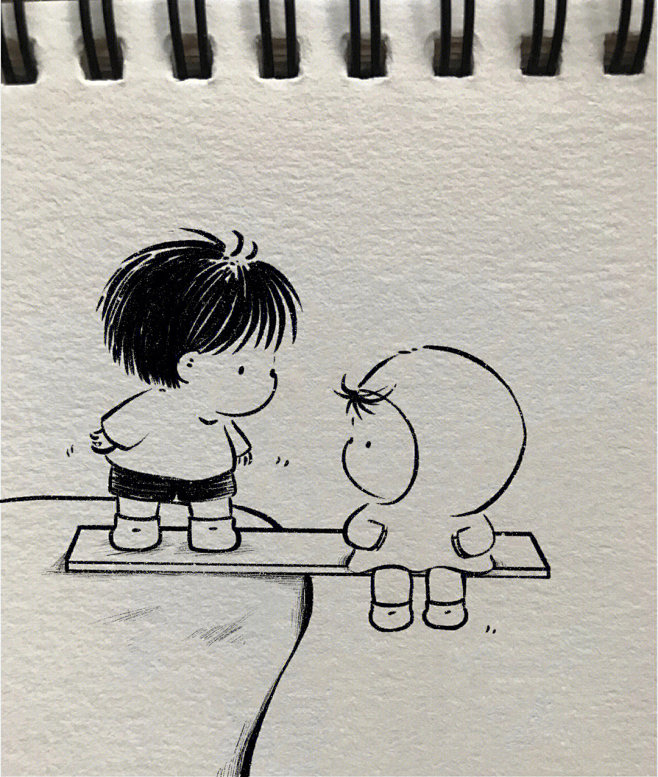 简笔画 范小白哇的作品 题材来源于微博