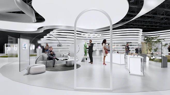 booth Oppo 展台 巴塞罗那展-花瓣网