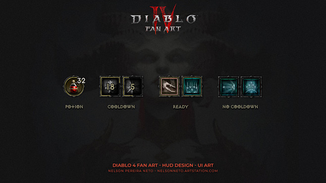 ArtStation - UI Art - Diablo 4 - Fan Art - HUD, Nelson Neto