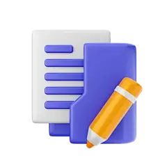 Digital Note Taking 3D Icon-花瓣网