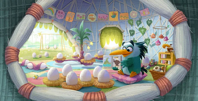 欧美Q版室内场景原画来自cgbook.cn (795)-花瓣网