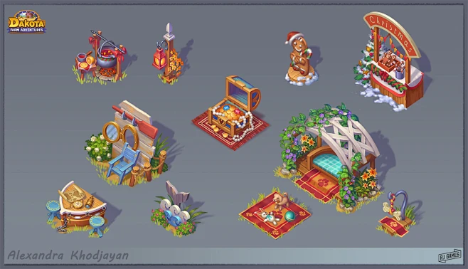 Isometric game assets图片_建筑装饰图片素材-花瓣网