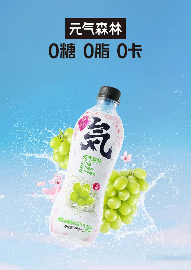 元气森林0糖0脂0卡组合口味无糖饮料苏打气泡水480ml*12 瓶装整箱-tmall.com天猫-花瓣网