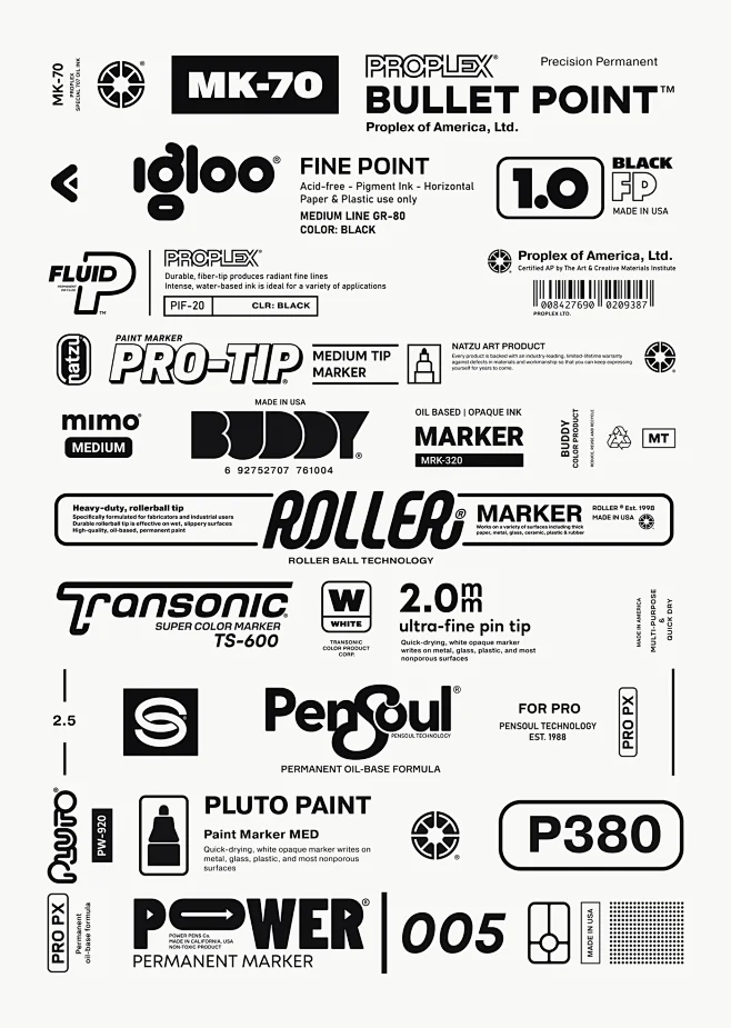 3D branding CGI logos Logotype markers modelling pens Stationery ...