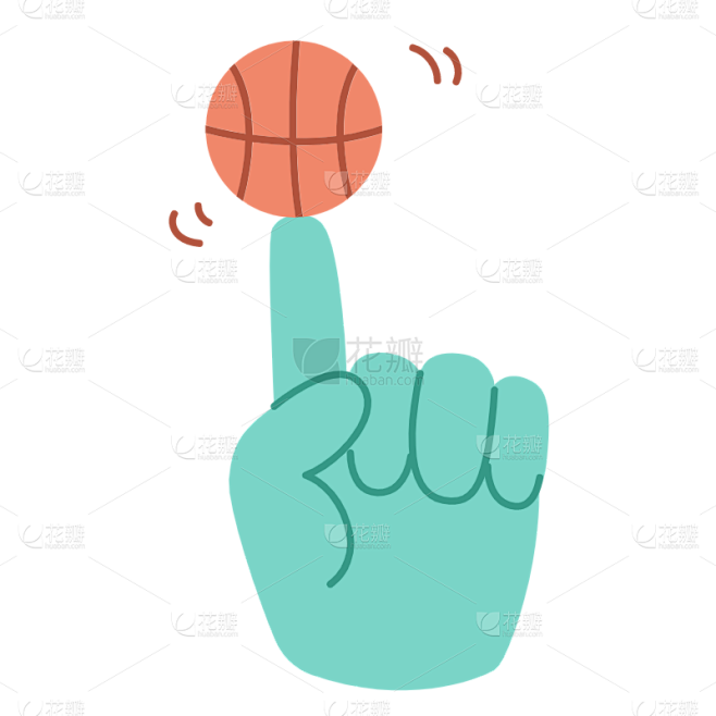 卡通风可爱矢量手势-转球