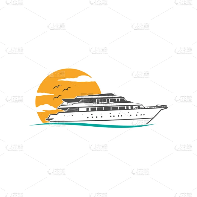 ship sea cruise logo ocean icon nautical marine素材-花瓣网