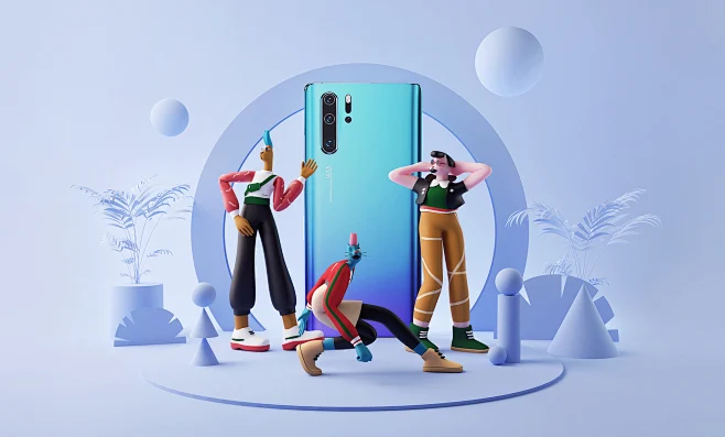 Huawei - Stickers P30 Pro : I was commissioned by Huawei Design team to ...