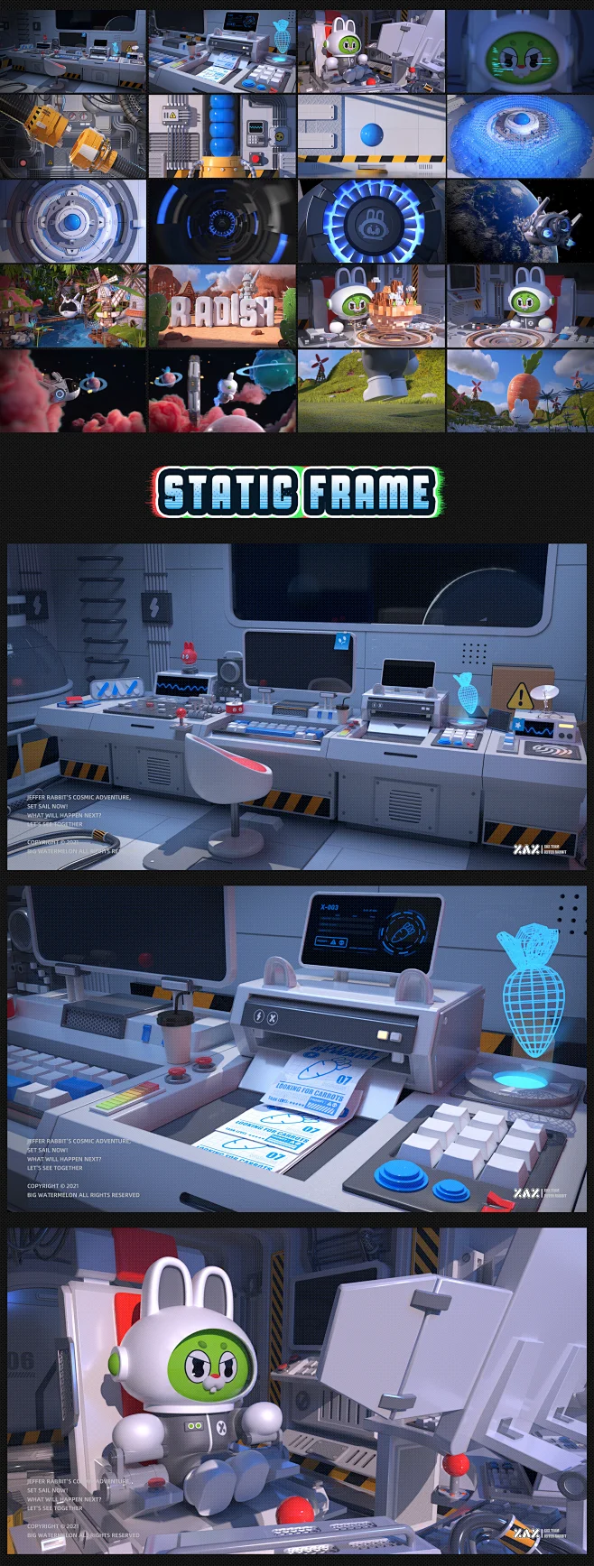 c4d IP 兔子 动画 卡通形象 潮玩-花瓣网