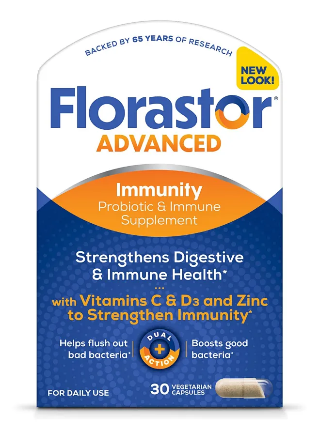 Florastor Select Immunity Boost Daily Probiotic &amp; Immune Support ...