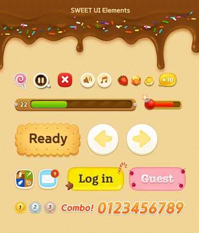 Sweet UI Elements by LayerInteractive : Puzzle Game UI & Icon 01_Splash ...