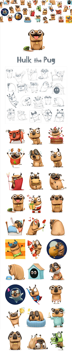 插画-花瓣网|陪你做生活的设计师 | Hulk-the-Pug