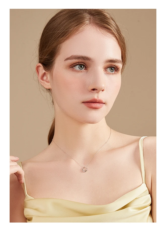 925纯银简约百搭项链女ins潮冷淡风小众高级设计感吊坠锁骨链配饰-tmall.com天猫-花瓣网