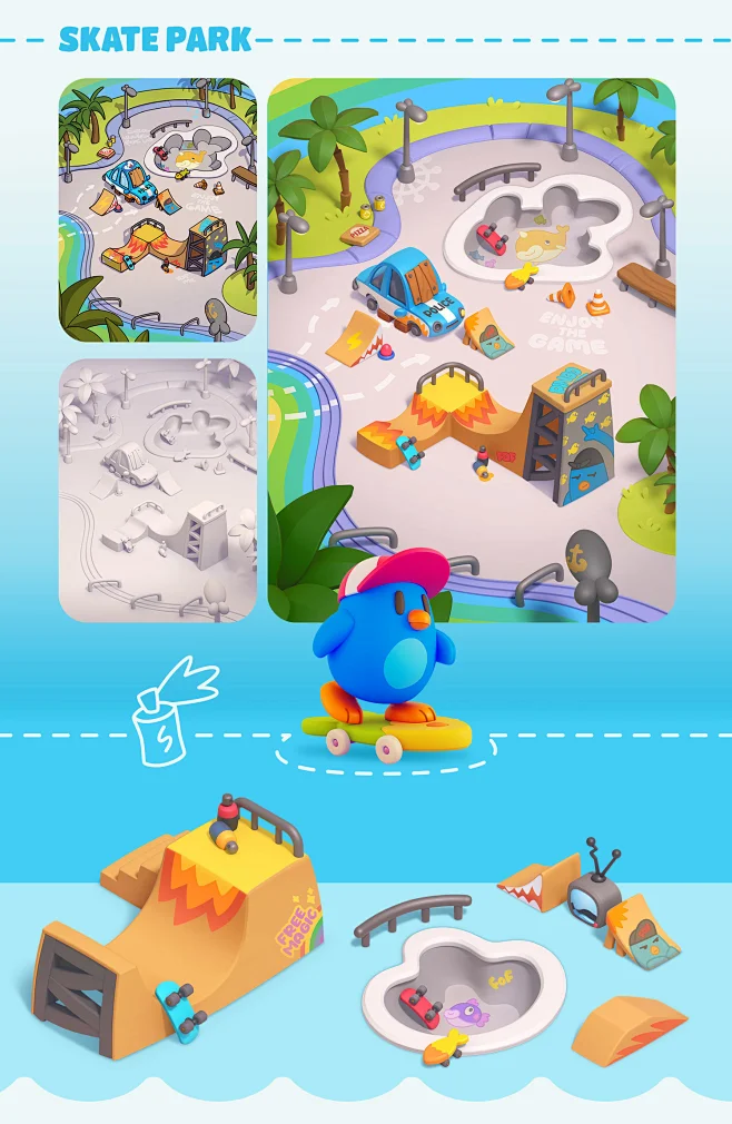 game casual casual game concept art Character design cartoon Dig (5)-花瓣网
