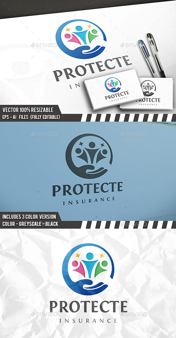 人类保护标志——人类标志模板Human Protect Logo - Humans Logo Templates慈善,孩子,孩子,教会业务 ...