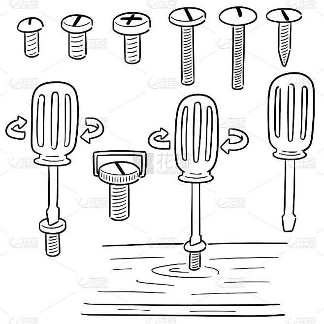 screw and screwdriver