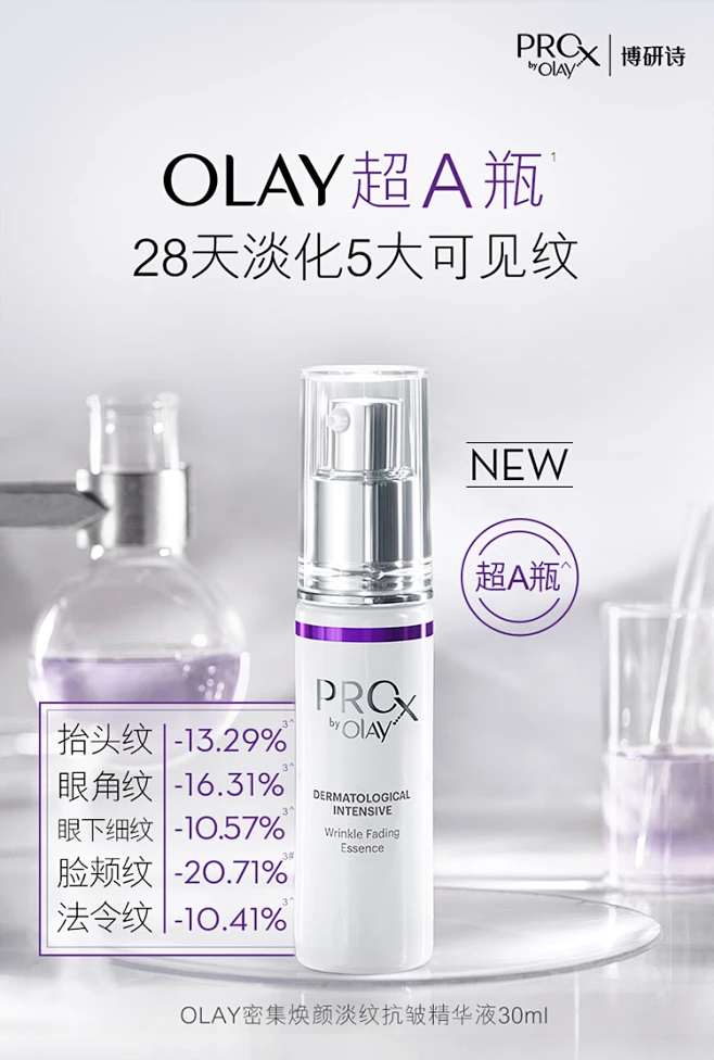 OLAY超A瓶精华Prox淡化细纹抗皱精华液补水保湿a醇pro面部精华露-tmall.com天猫-花瓣网