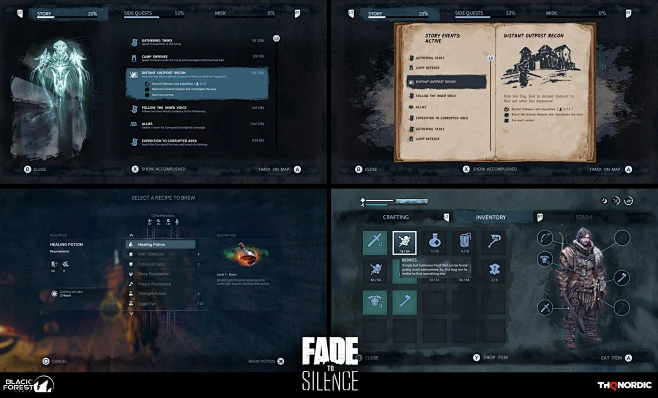 "Fade to Silence" - Visual Development - User Interface Design, UI/UX ...