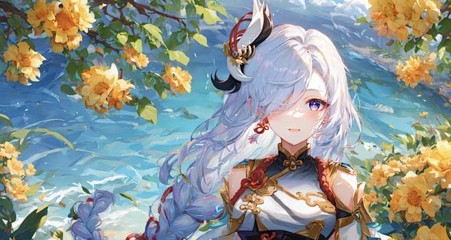 原神-申鹤，壁纸，立绘，美图-花瓣网