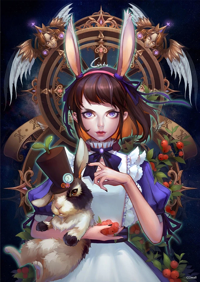 CGwall游戏原画网站_q版人物，颜色漂亮丰富-花瓣网