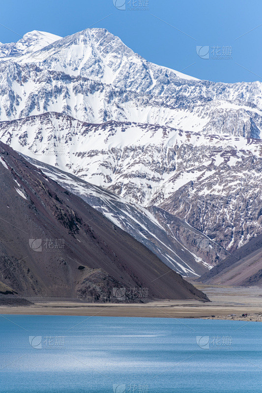 山脉,非凡的,风景,圣地亚哥德古巴,水,雪,湖,石膏,山谷,智利