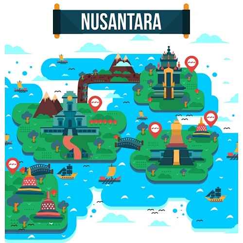 Nusantara | Bank Mandiri Poster Illustration : Bank Mandiri design ...