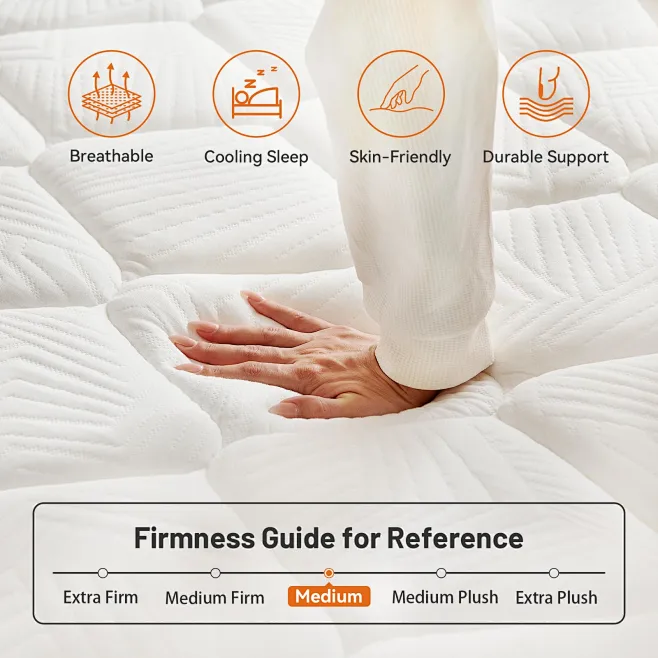 Amazon.com: KYSHANN 12 Inch Queen Mattress Full Size Mattresses in a ...