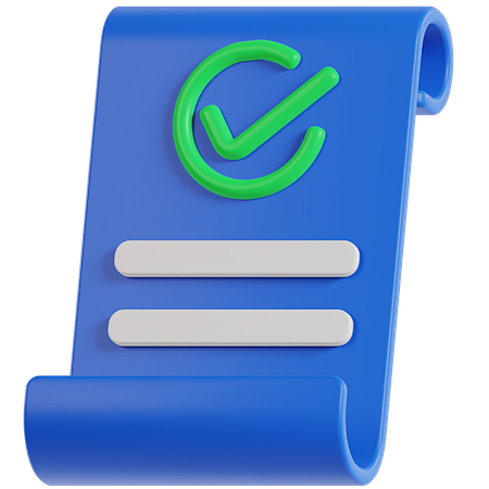 Contract Sign 3D Illustration