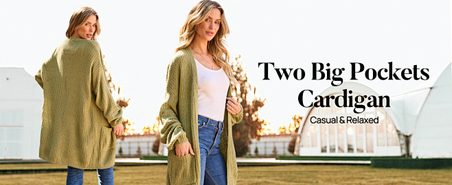 MEROKEETY Women's 2023 Fall Open Front Chunky Knit Sweater Oversized ...