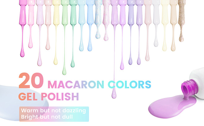 macaron color gal nail polish kit 2